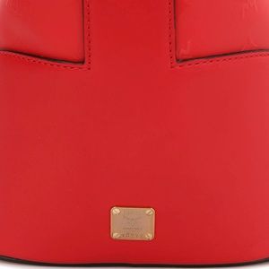 MCM | Bags | Mcm Authentic Claudia Red Medium Studded Shoulder Bag Nwt ...